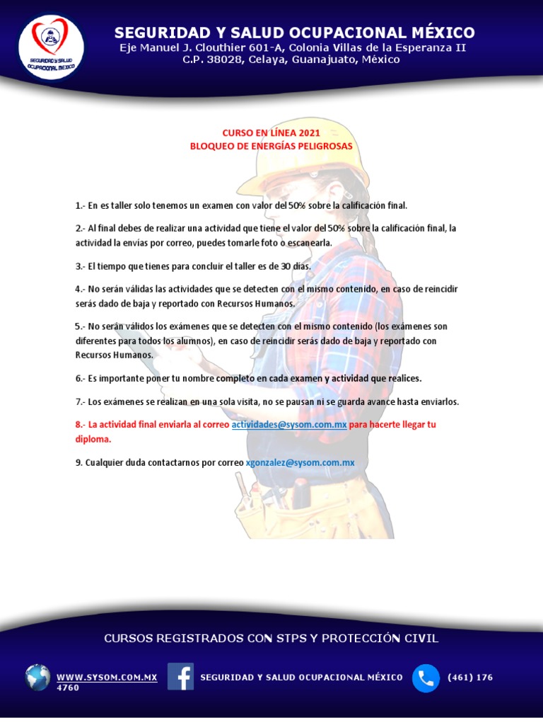 Instrucciones Curso en Linea LOTO | PDF | México