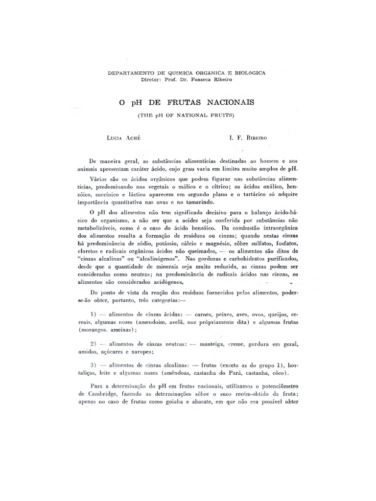 PH Das Frutas (Artigo) | PDF | Ácido | Ph