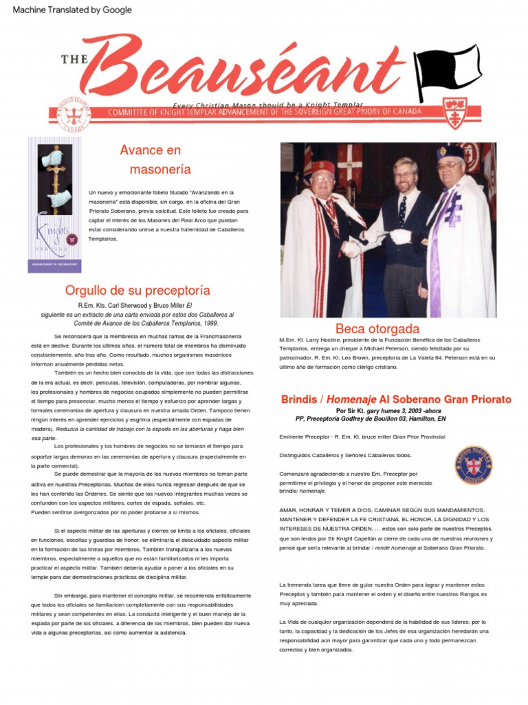 0 - Beauseant 2004 - LETTER G - Español | PDF | Masonería | Caballeros ...