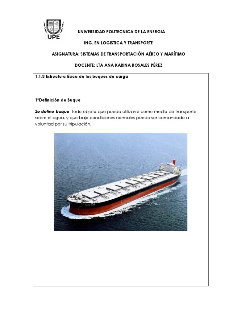 Partes y Estructura de Buques de Carga | PDF