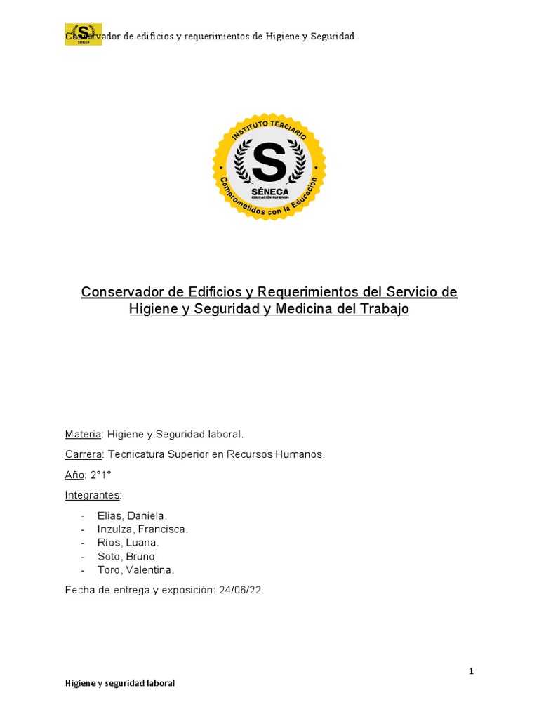 Informe Hys | PDF | Seguridad y salud ocupacional | Medicina