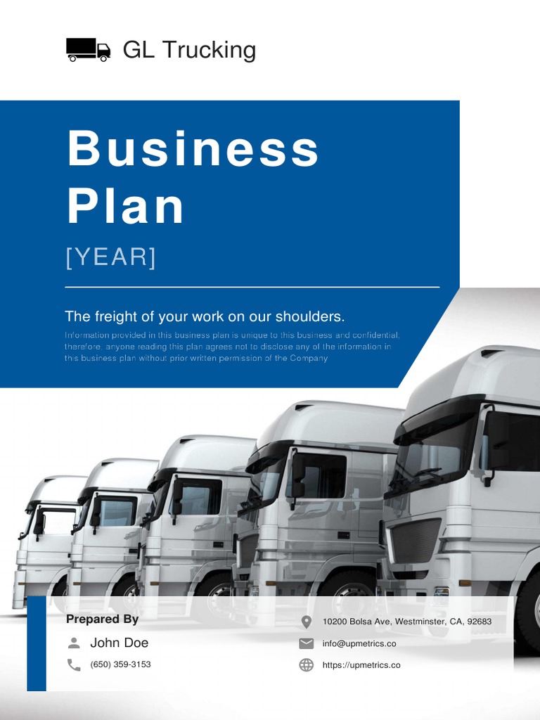 Freight Trucking Business Plan Example | PDF | Expense | Equity (Finance)