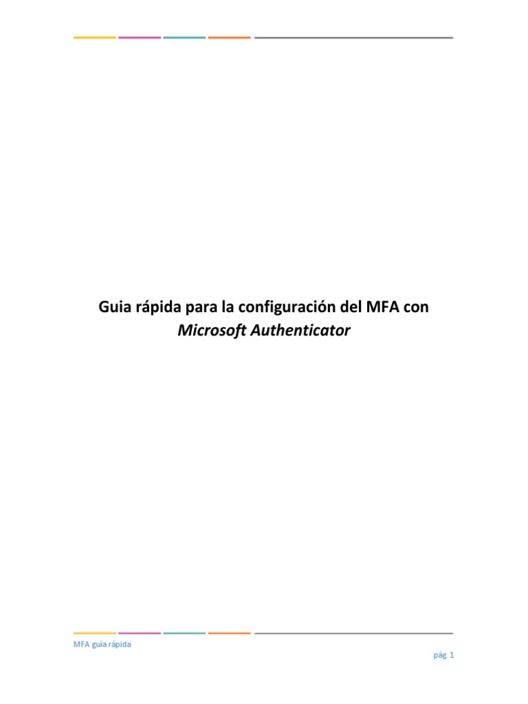 Configura MFA con Microsoft Authenticator | PDF | Código QR | Microsoft