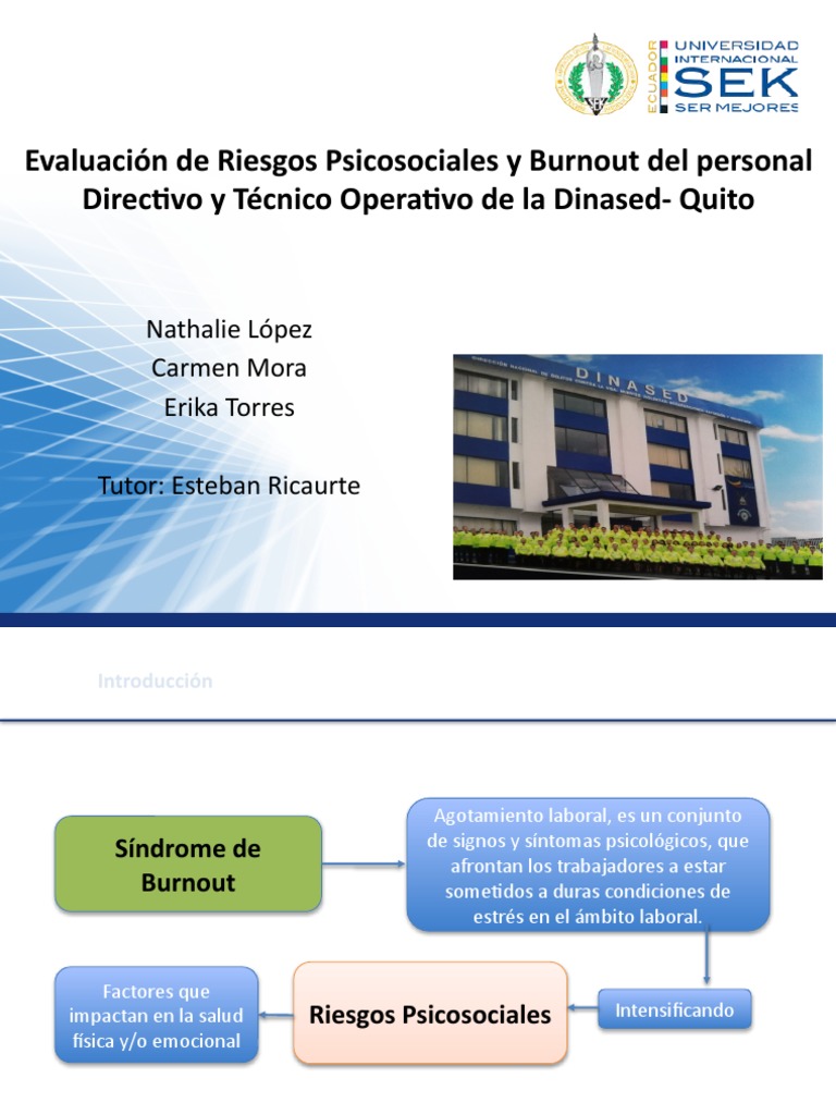 Riesgo Psicosocial | PDF | Burnout ocupacional | Estrés (biología)
