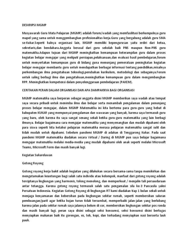 Deskripsi Esai CGP | PDF