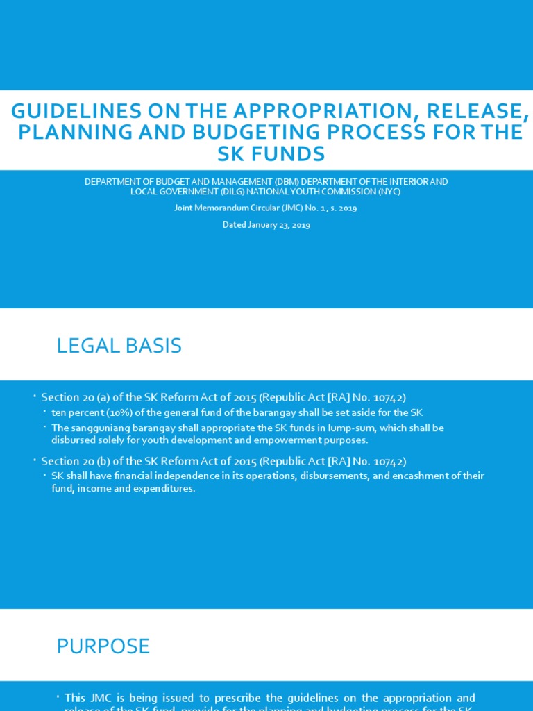Guidelines On The Appropriation, Release, Planning | PDF | Budget ...