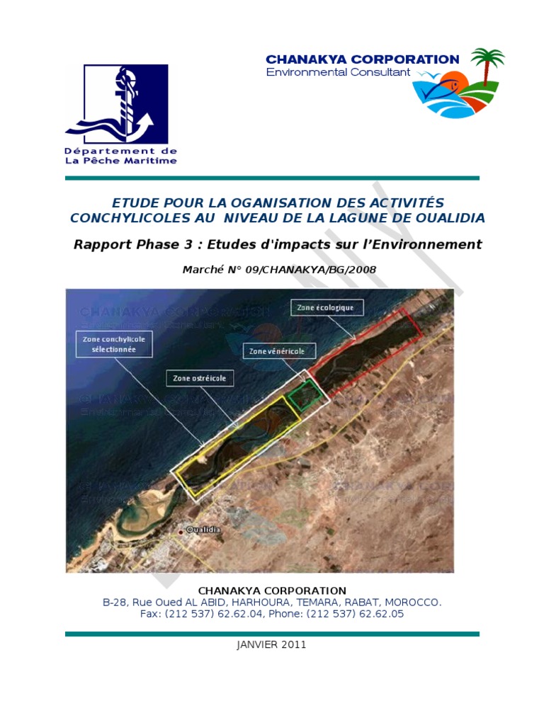 Rapport EIE Oualidia Modfié Après Les Commentaire 08-06-2011 | PDF | Huître | Marée