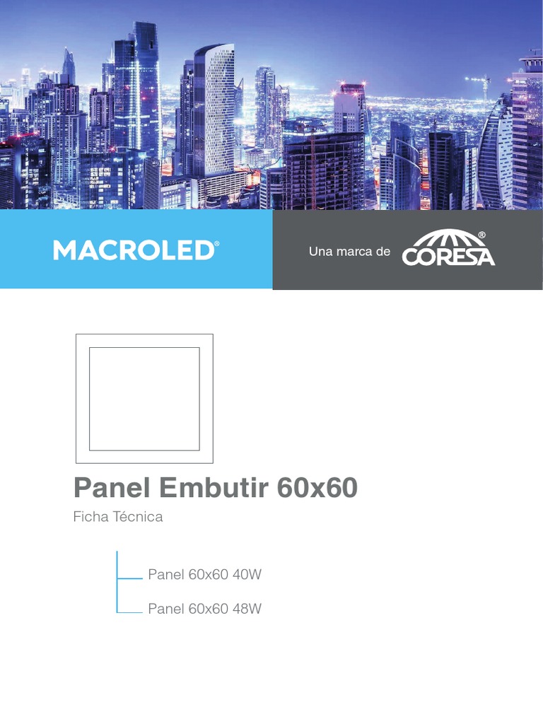 Ficha técnica que proporciona especificaciones detalladas de paneles ...