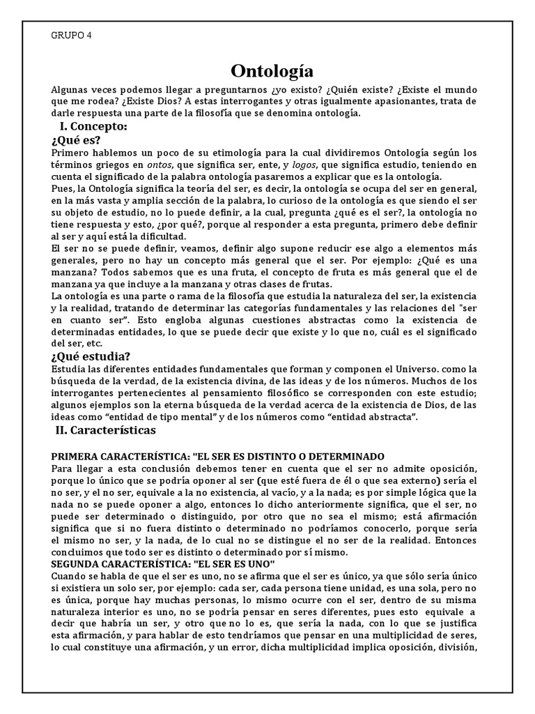 Ontología | PDF | Ontología | Platón