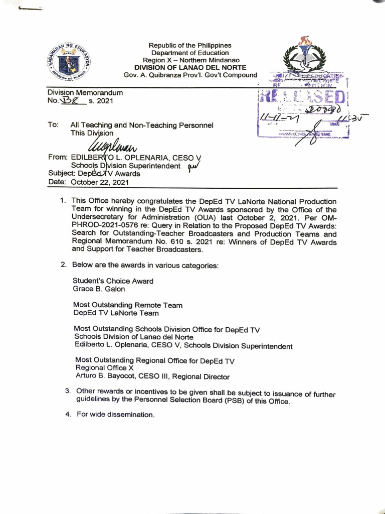 Deped TV Awards | PDF