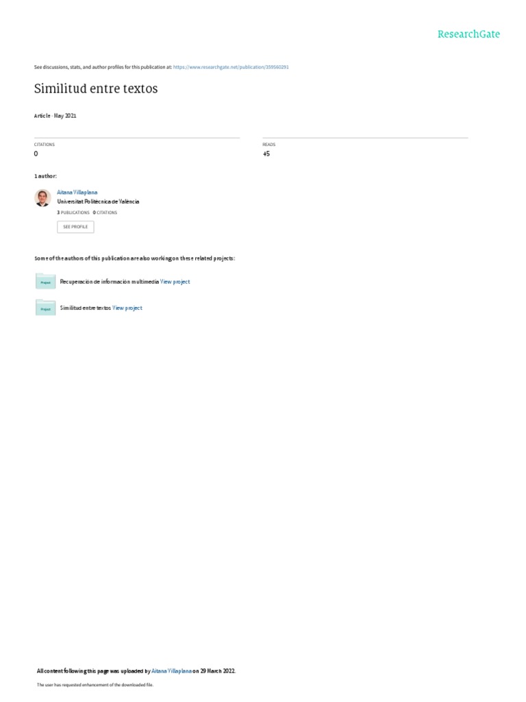 Similitud Textual en NLP: Análisis y Aplicaciones | PDF | Palabra | Espacio vectorial