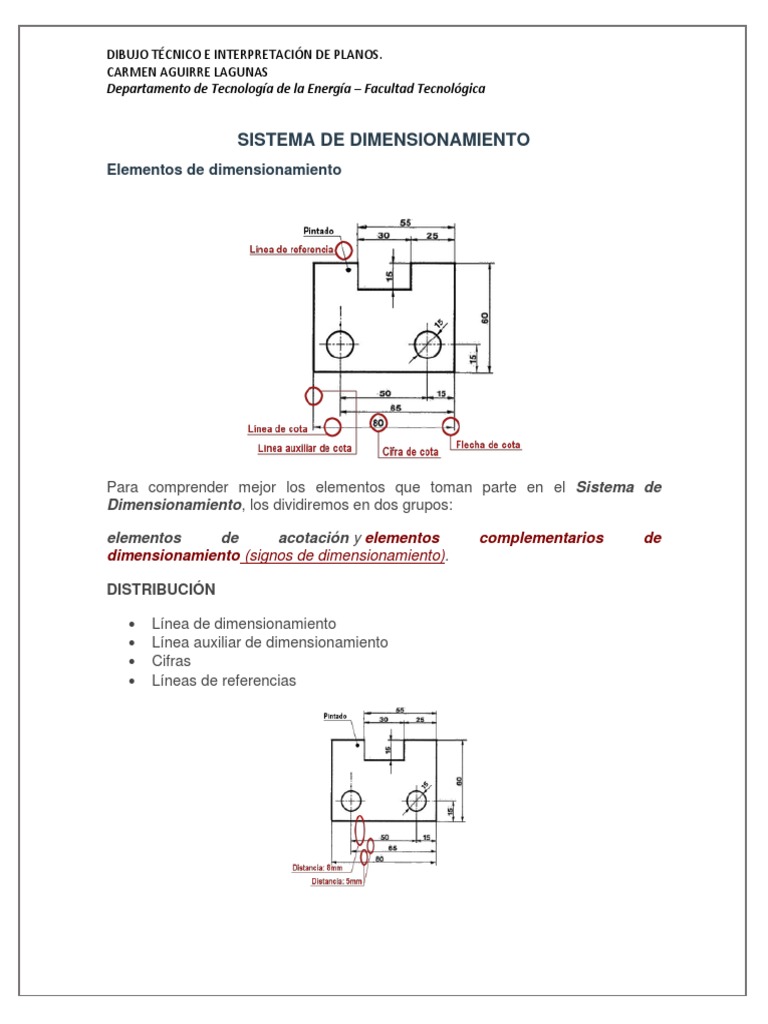 Elementos de Dimensionamiento | PDF | Dibujo técnico | Dibujo