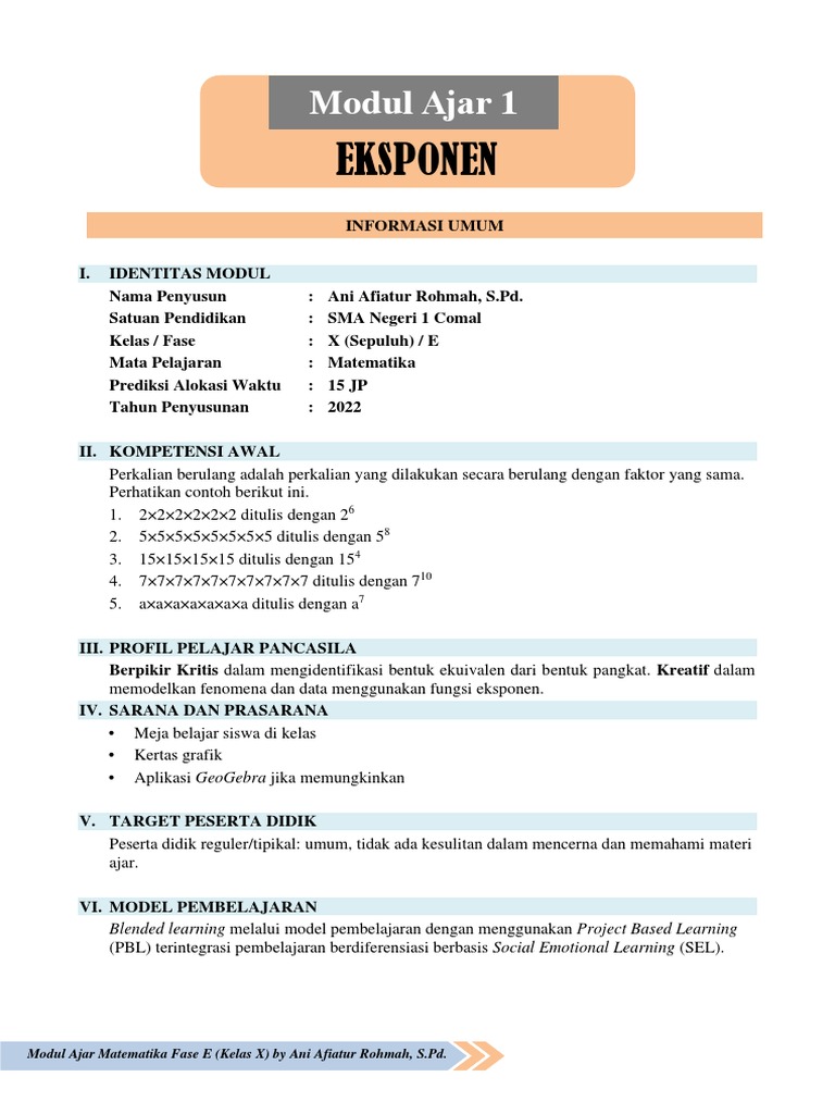 Eksponen | PDF