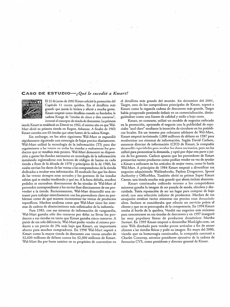 Caso de Estudio KMART | PDF