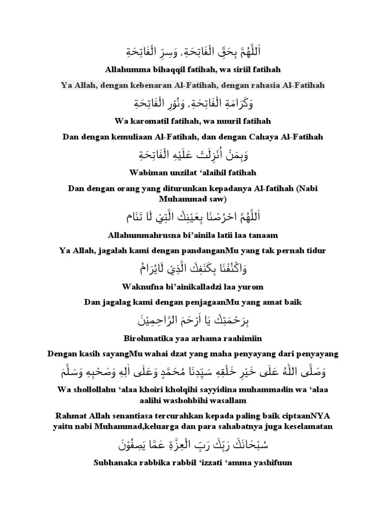 Doa Fatihah | PDF
