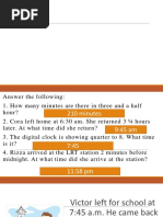 Class IV Time Work Sheet | PDF