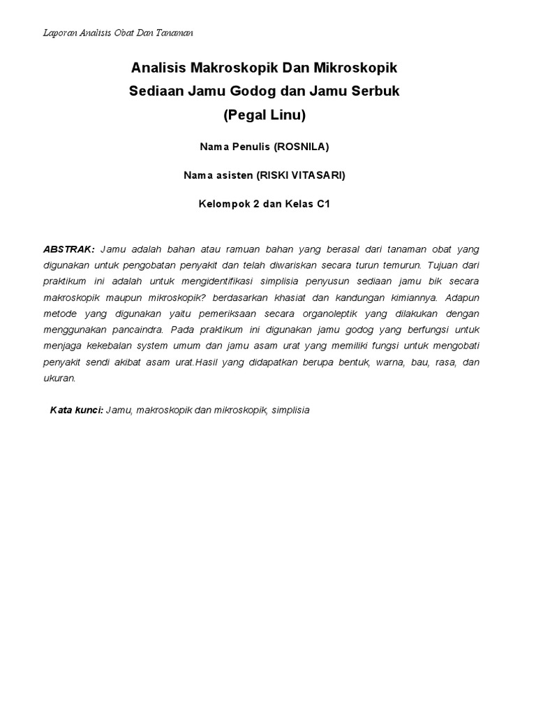 Template Laporan AOT | PDF