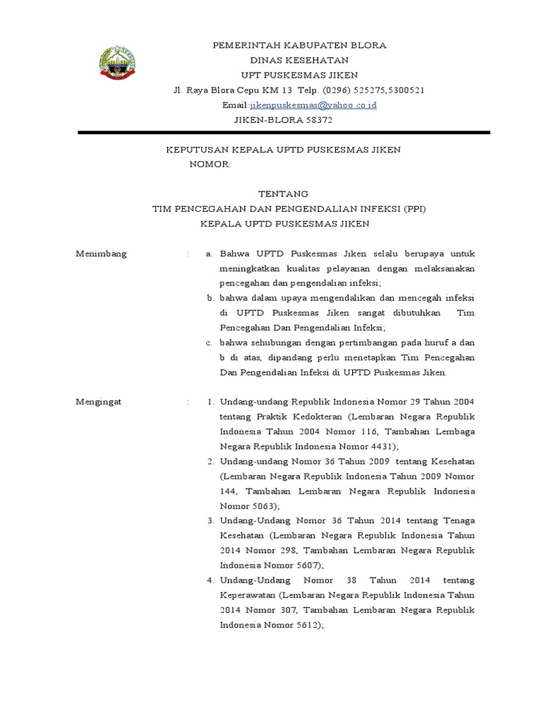 SK Program-Kerja-Tim-Ppi | PDF | Kesehatan Holistik