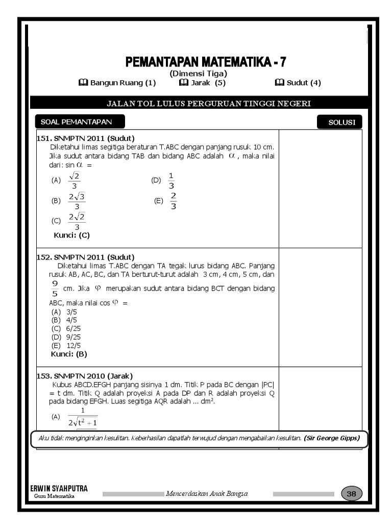 Bab 7 OK (Dimensi Tiga) | PDF
