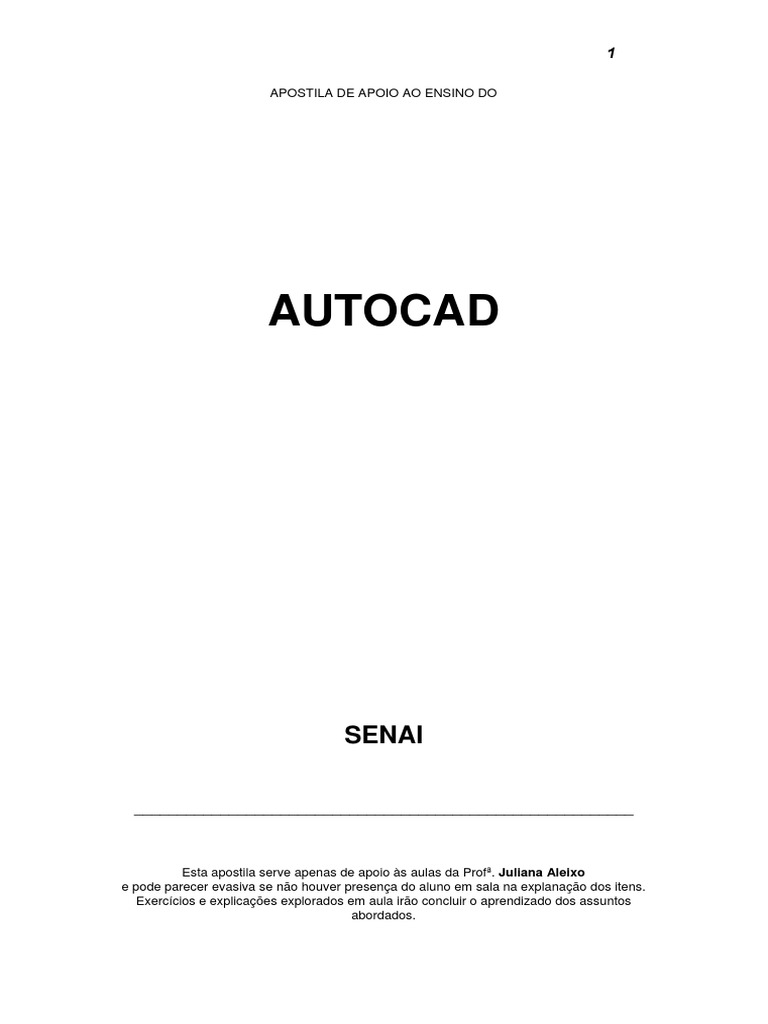 Apostila Autocad Completa | PDF | Auto Cad | Programas