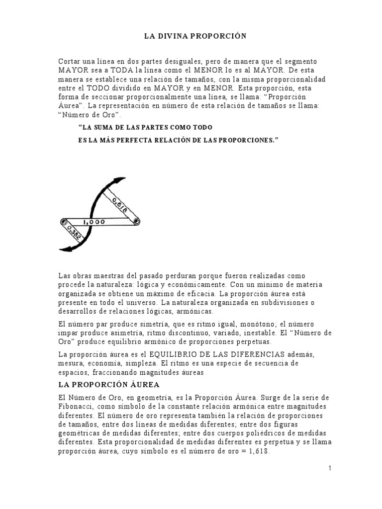 La Divina Proporcion | Descargar gratis PDF | Matemáticas | Matemática Elemental
