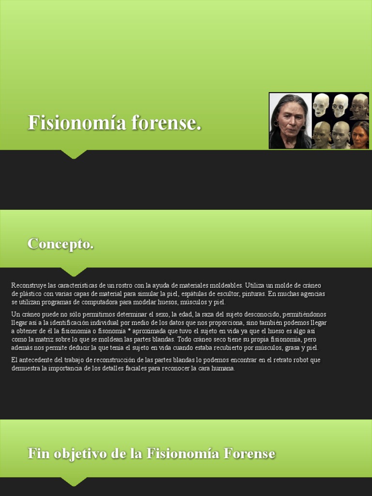 Fisionomía Forense | Descargar gratis PDF | Fisonomía | Cara