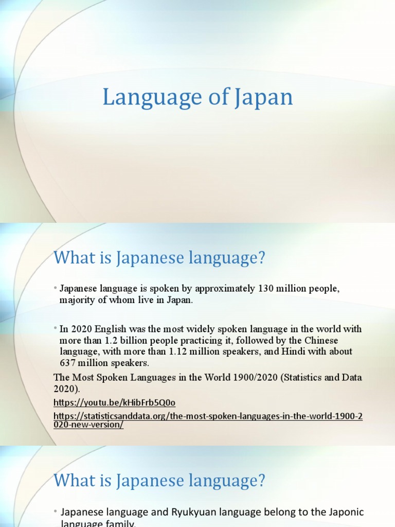 Language of Japan | PDF | Japanese Language | Kanji