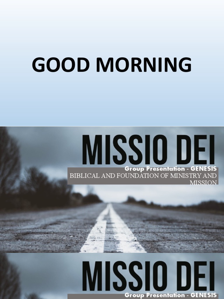 Missio Dei: God's Mission Explained | PDF | Metaphysics Of Religion ...