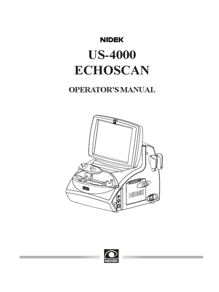 NIDEK US-4000 Echoscan Manual | PDF | Acoustics | Ultrasound