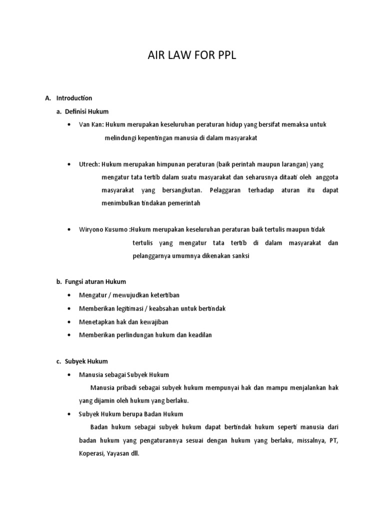 Air Law For PPL | PDF