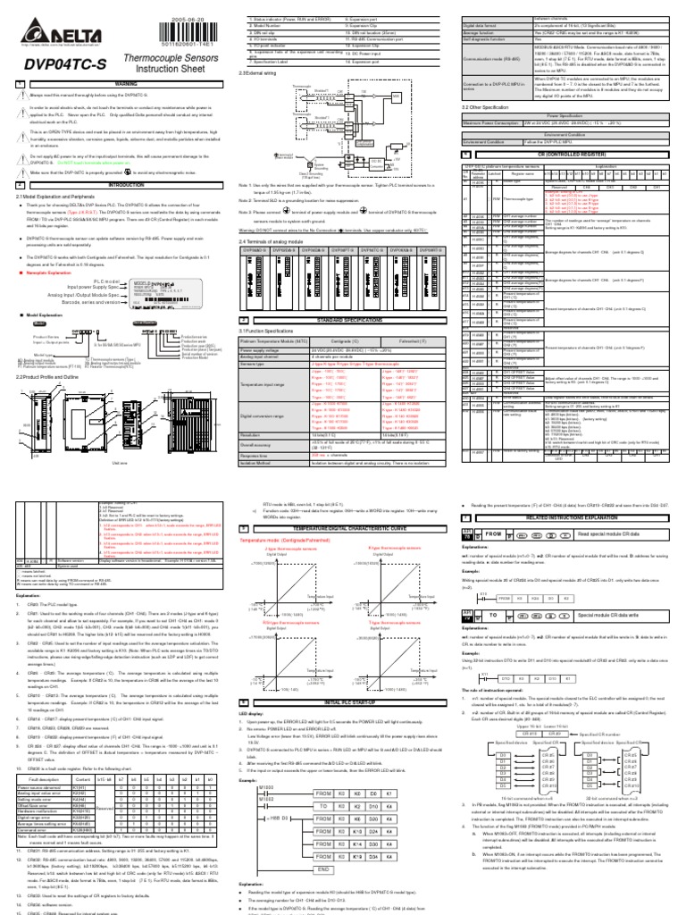 dvp04tc S | PDF | Thermocouple | Electronics