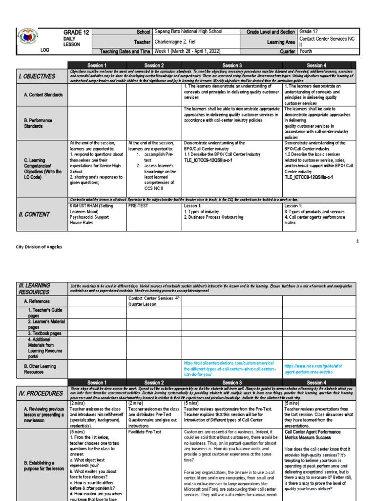 Grade 12: Session 1 Session 2 Session 3 Session 4 | PDF | Neuropsychological Assessment ...