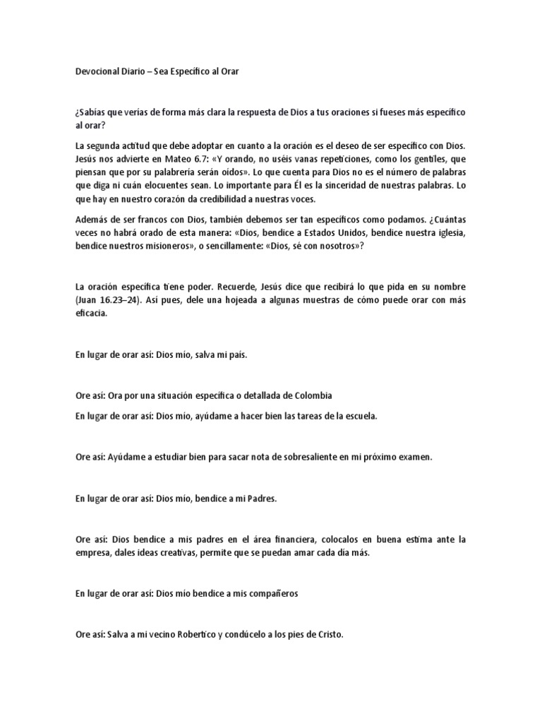 Ser Especifico | PDF | Oración