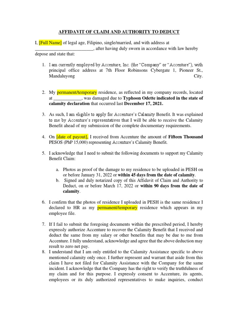 Affidavit of Claim Typhoon | PDF | Affidavit | Government