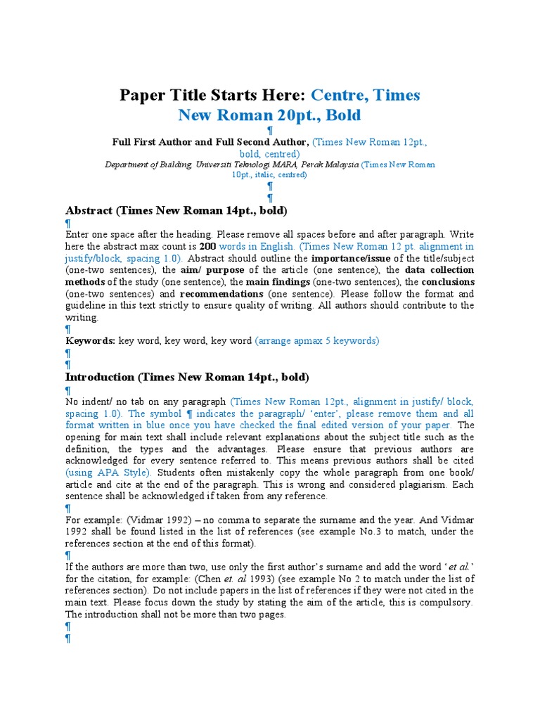 Paper Title Starts Here:: Centre, Times New Roman 20pt., Bold | PDF ...