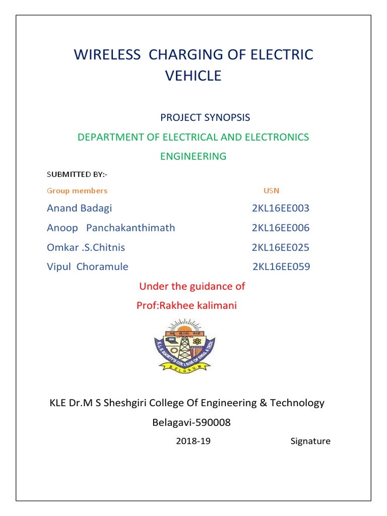 On Board Charging of Electric Vehicle | PDF | Electric Vehicle ...
