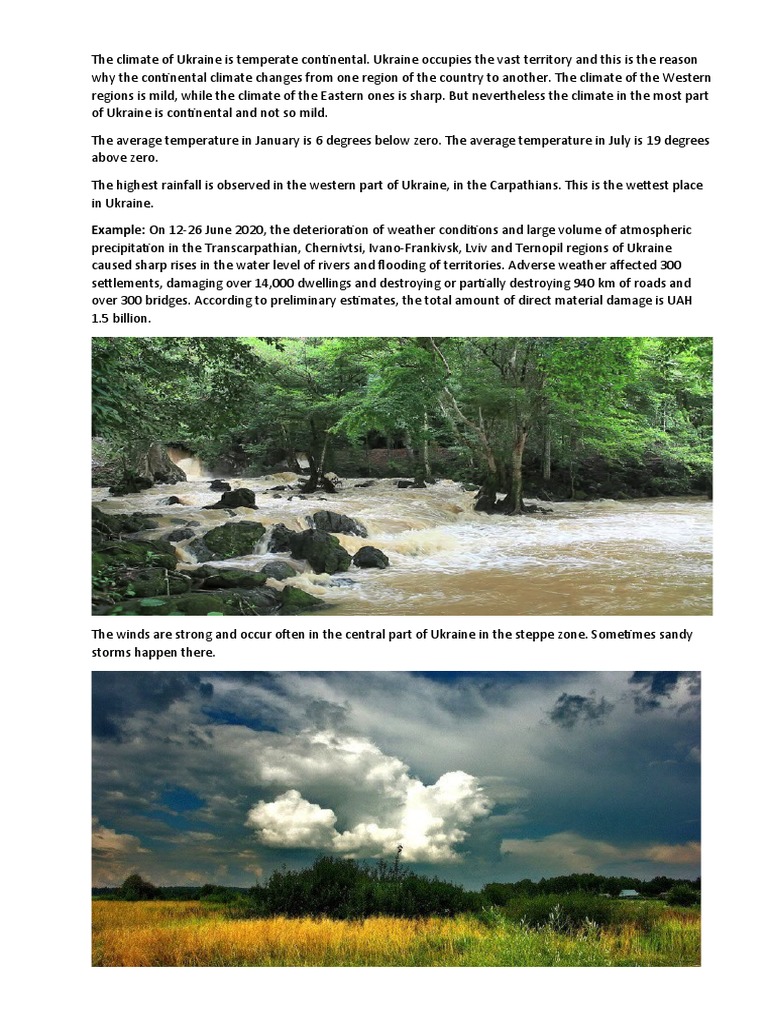 The Climate of Ukraine | PDF | Travel | Art