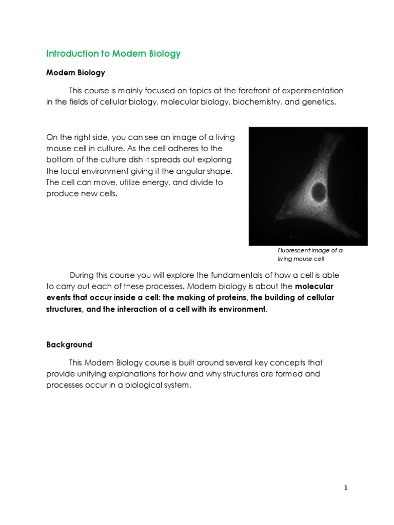Introduction To Modern Biology, Characteristics of Life | PDF ...
