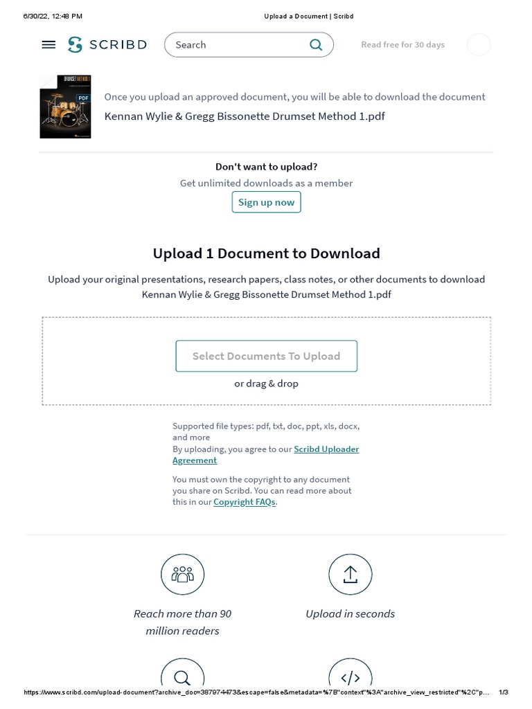 Upload 1 Document To Download: Kennan Wylie & Gregg Bissonette Drumset Method 1 PDF | PDF ...