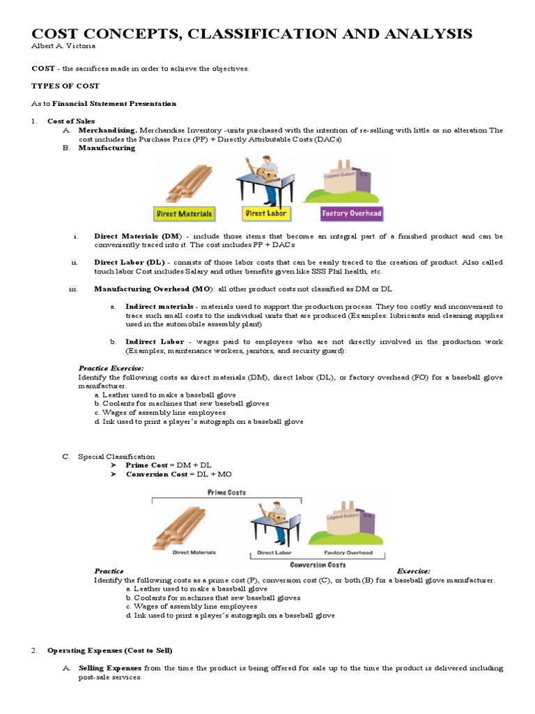 Cost Concepts and Analysis Overview | PDF | Inventory | Coefficient Of ...