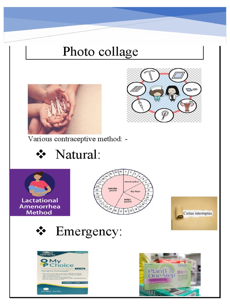 Photo Collage: Various Contraceptive Method | PDF | Self-Improvement ...