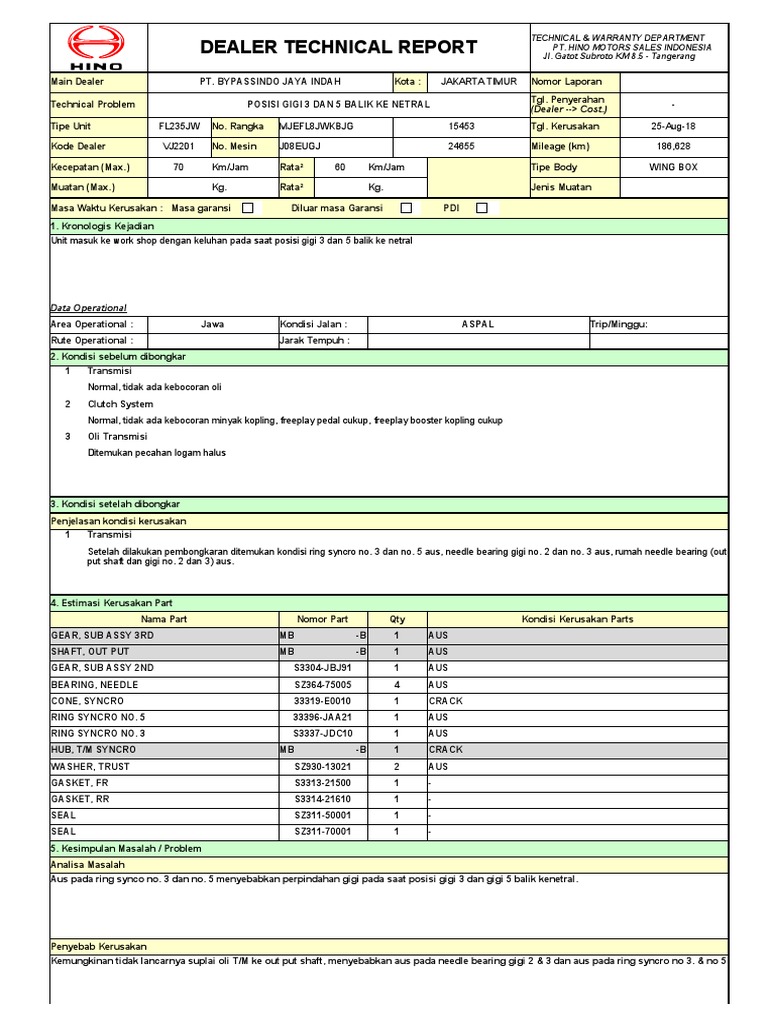 Technical Report B 9138 Teu | PDF