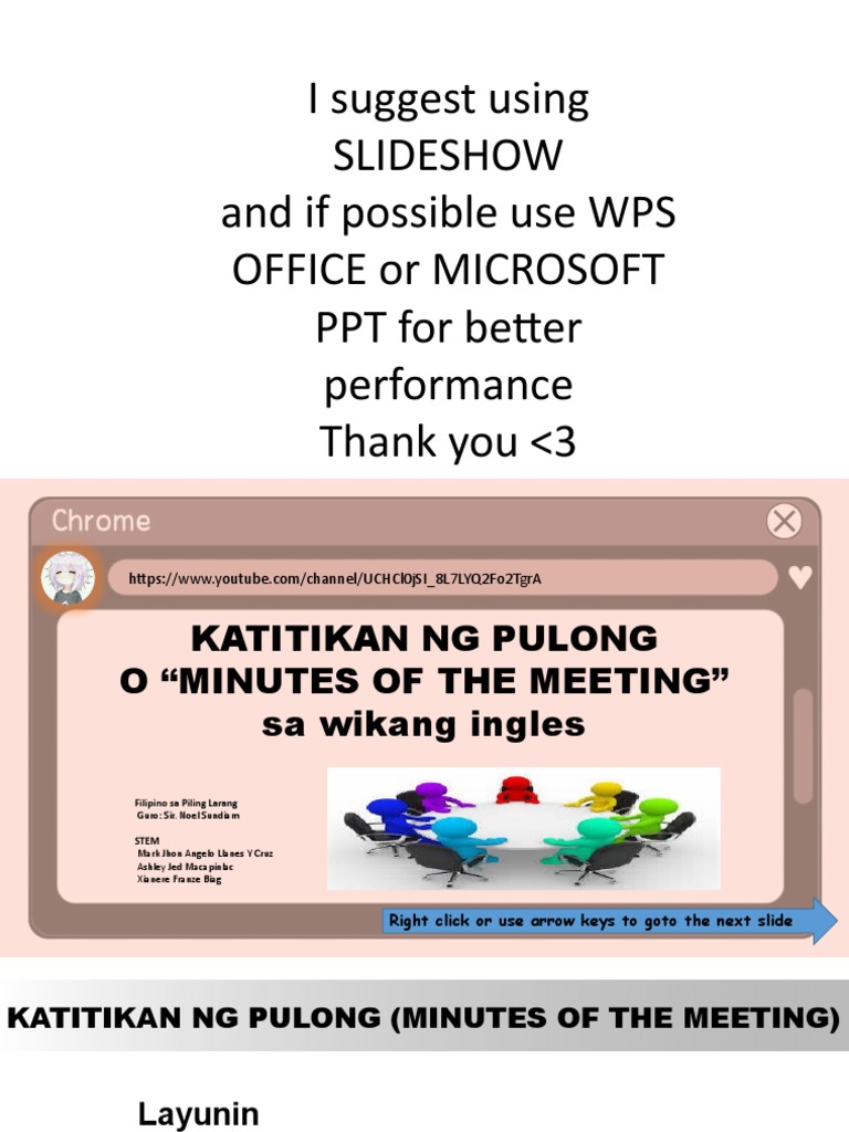 Katitikan NG Pulong | PDF