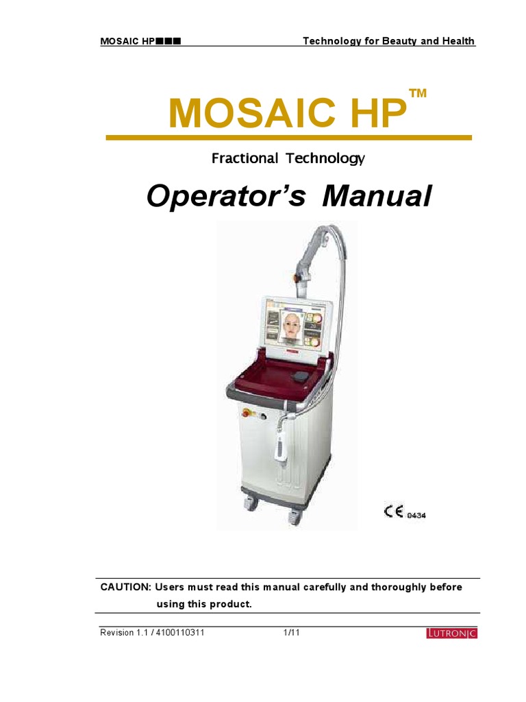 MOSAIC HP - Operation Manual - 4100110311 - Rev1.1 | PDF