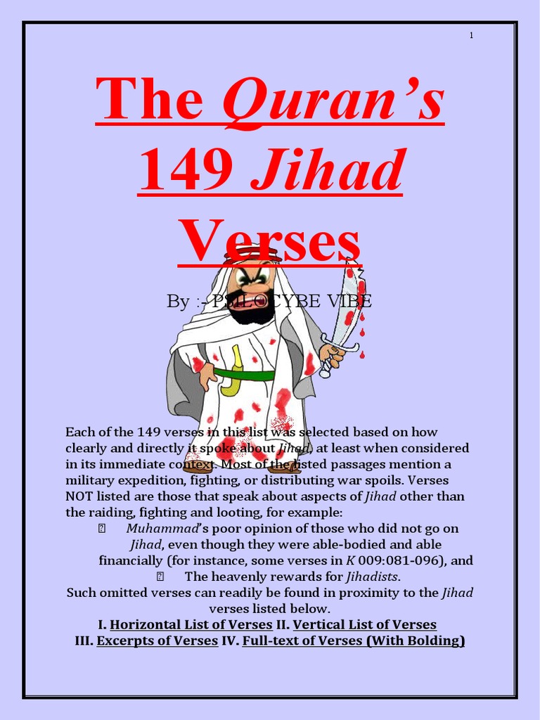 149 Jihad Verses in The Qur'an by - Psilocybe Vibe | PDF | Jihad ...