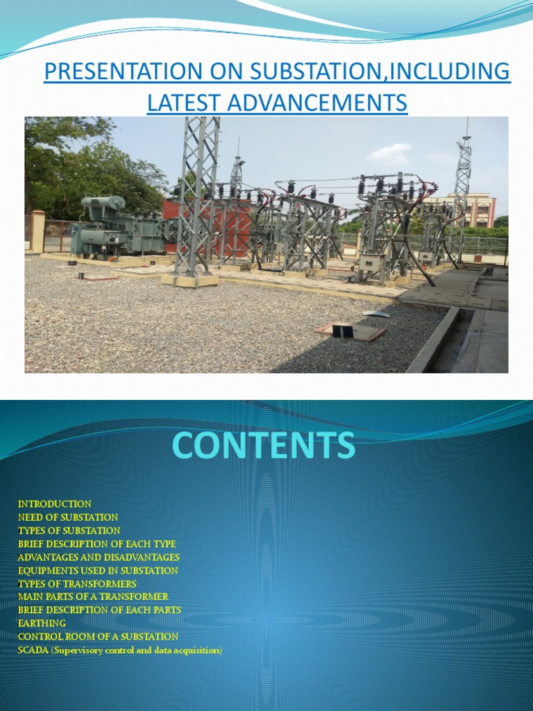 Presentation On Substation, Including Latest Advancements | PDF ...