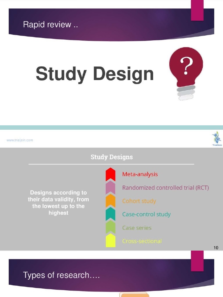 Study Designs | PDF | Cohort Study | Placebo