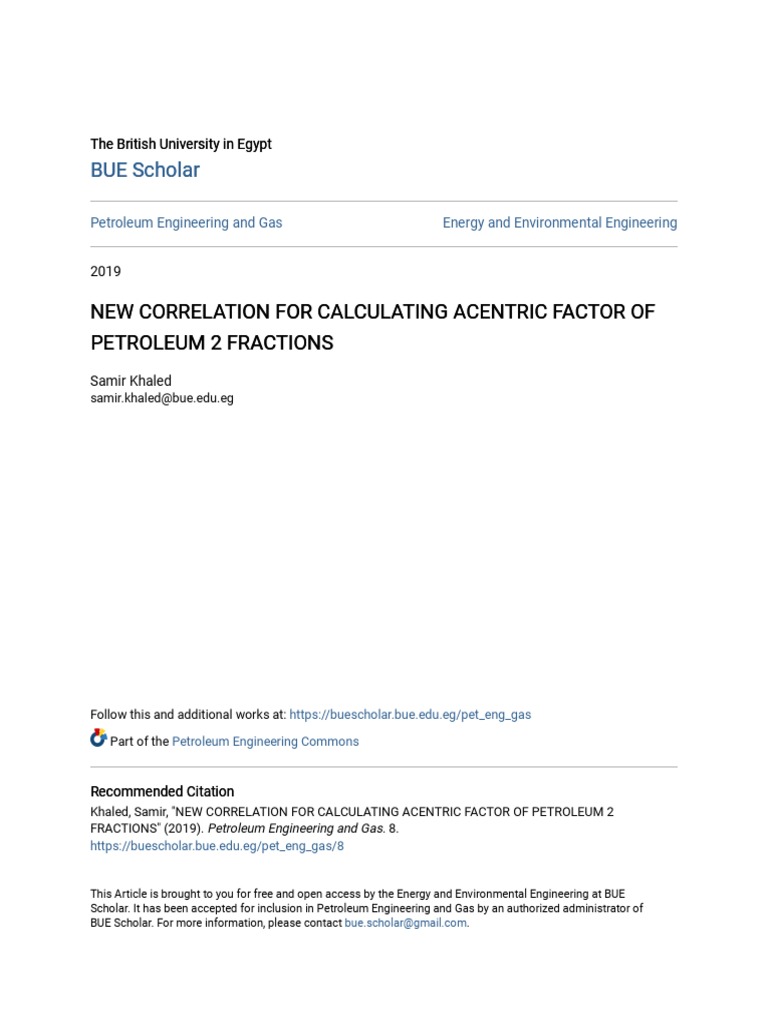 New Acentric Factor Correlation Study | PDF | Standard Deviation ...