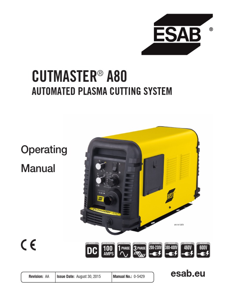 Manual Cutmaster - A80 - Automated - Plasma - Cutting - System | PDF ...