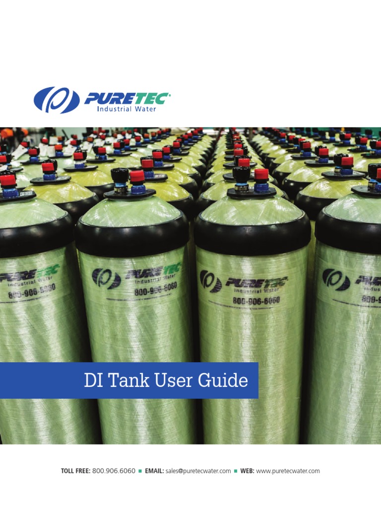 DI Tank User Guide: Toll Free | PDF | Ion Exchange | Ion